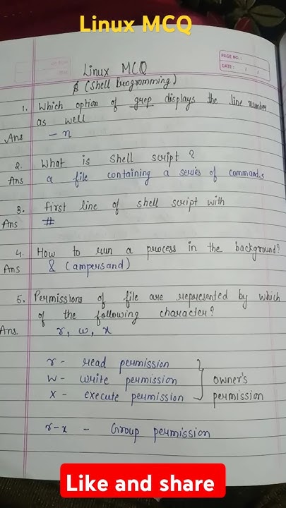 #Exam#mcq#linux#mcq Linux and Shell programming MCQ for exam - YouTube