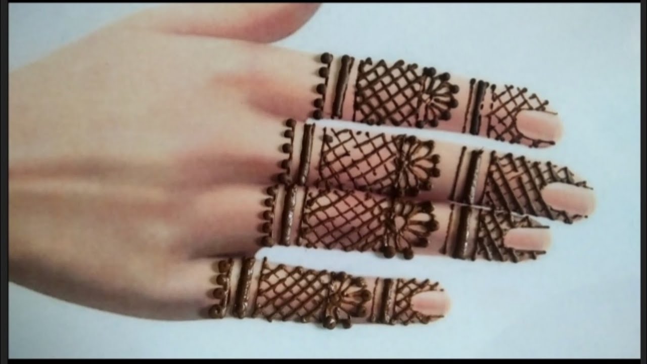 Finger mehndi design for beginners - YouTube