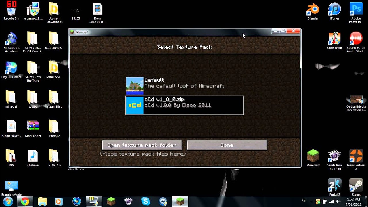 How to install Texture Packs in Minecraft Beta 1.8.1 or 1.0.0 - YouTube