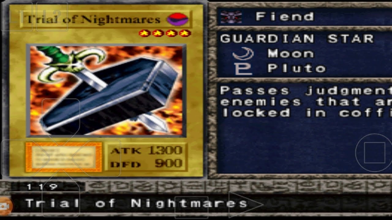 Jurus monster YUGIOH TCG Forbidden Memories TRIAL OF NIGHTMARES Fiend ...