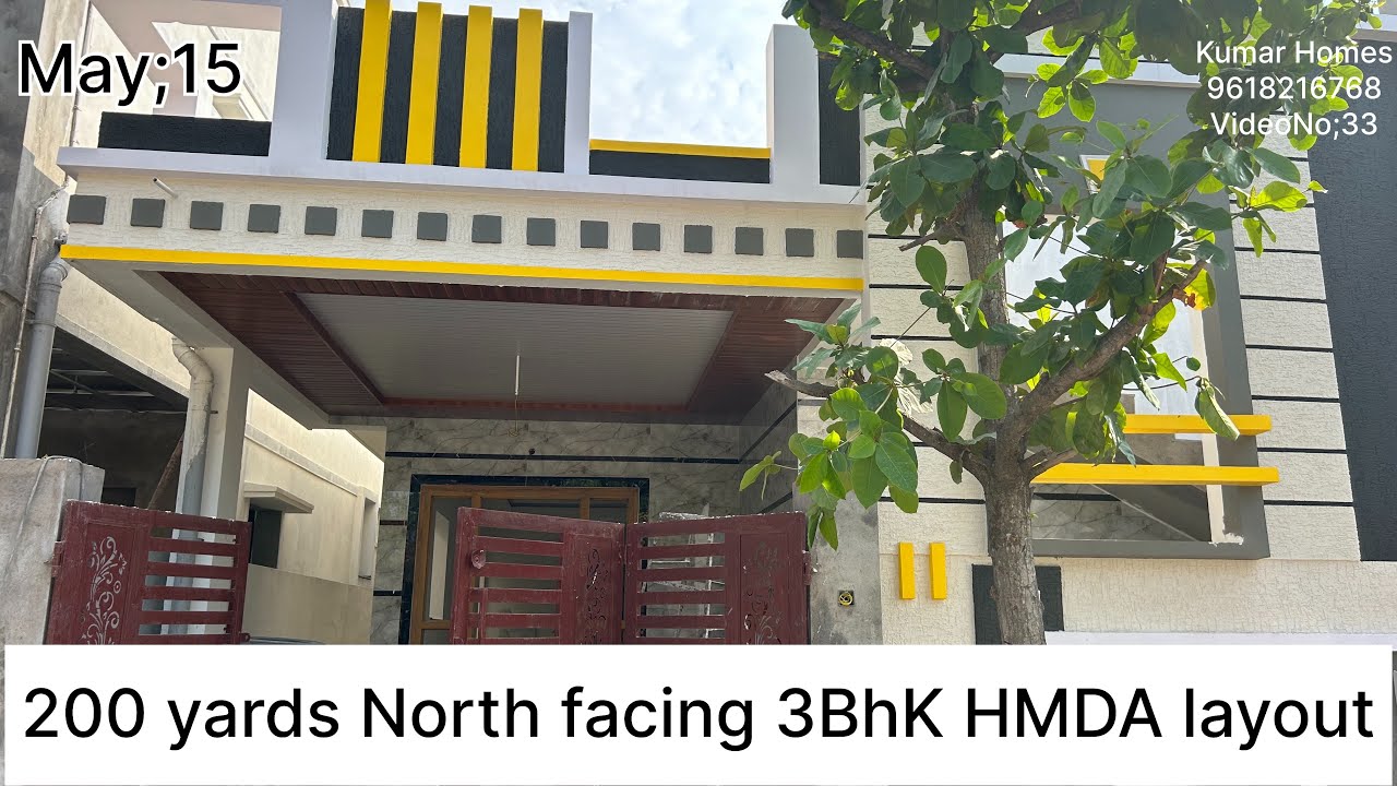 Videosno;33 - house for sale - 200 yards - North facing - 3BHk - HMDA ...