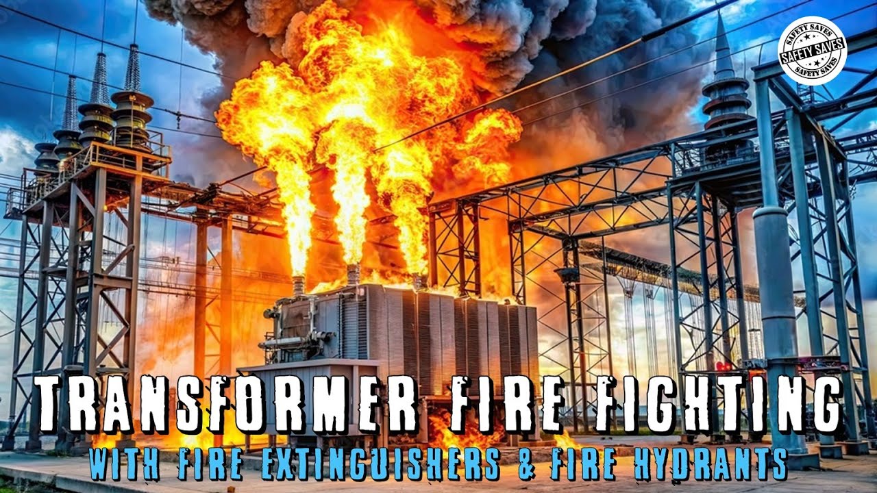 🔥TRANSFORMER FIRE FIGHTING WITH FIRE EXTINGUISHERS AND FIRE HYDRANTS🚒 ...