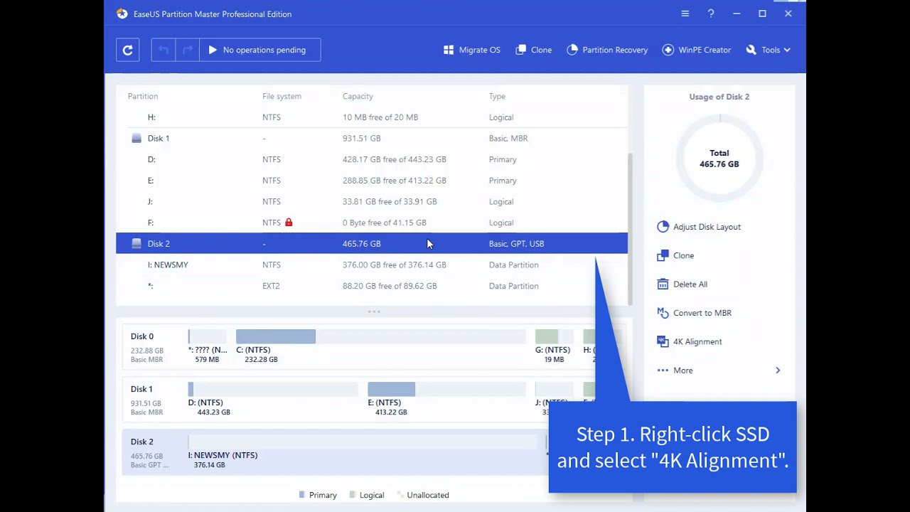 1-Click to 4K Align SSD - YouTube