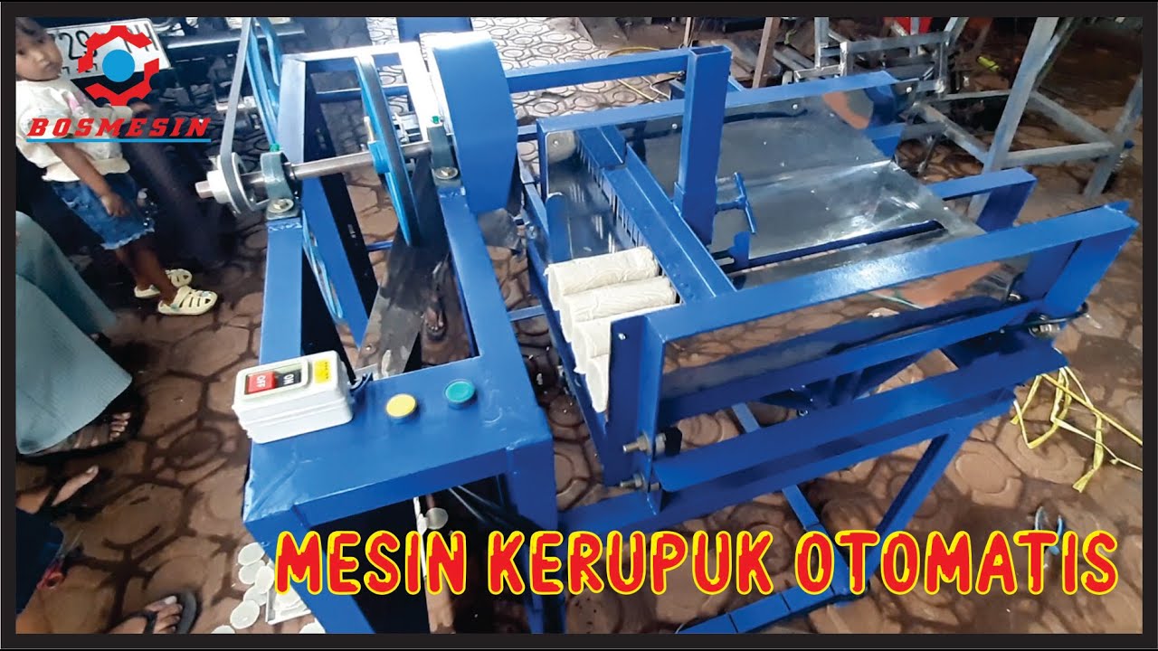 Alat Perajang Otomatis Kerupuk Puli Bawang Lontongan - YouTube