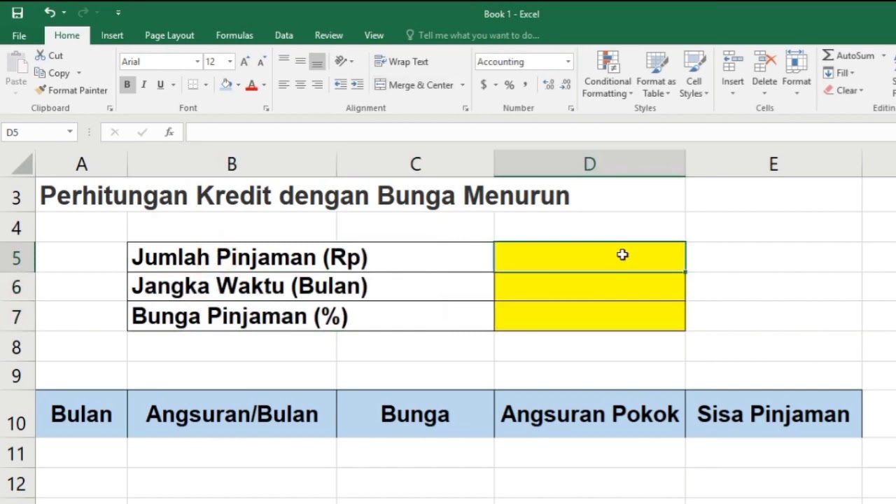 Perhitungan Anuitas dengan Ms. Excel - YouTube