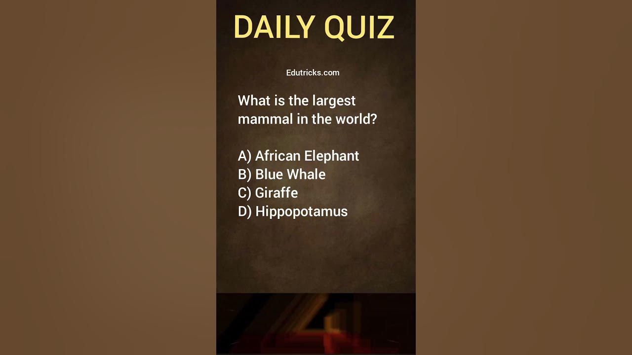 #dailyquiz Comment the Right Answer within 10 seconds. - YouTube