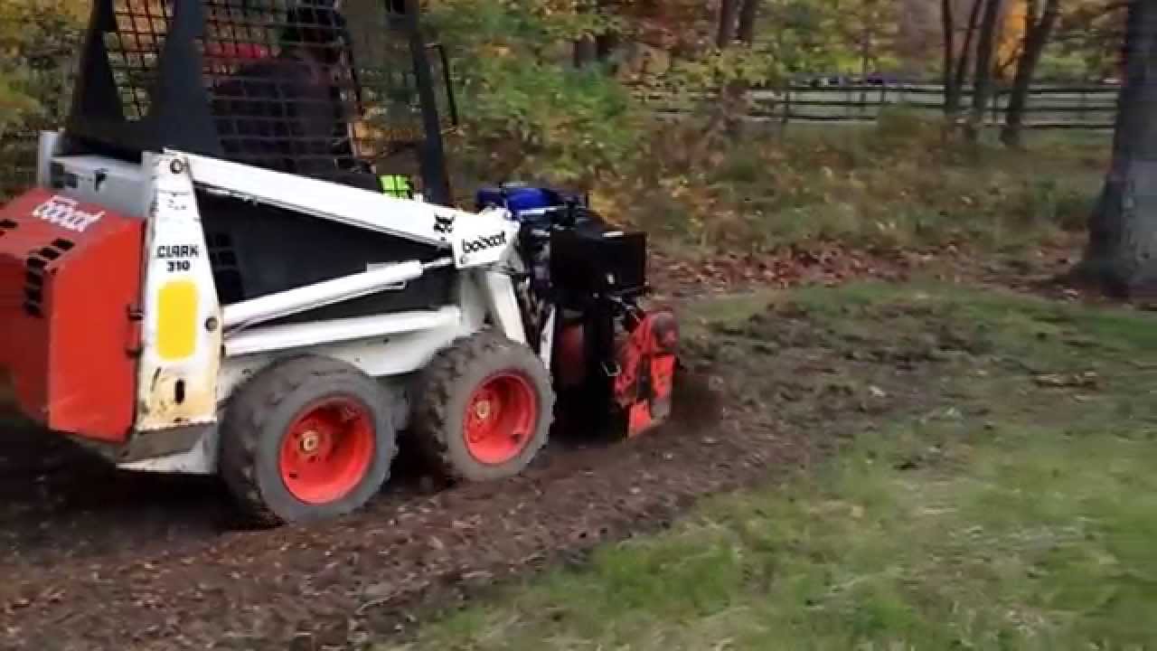 Bobcat tiller home made - YouTube