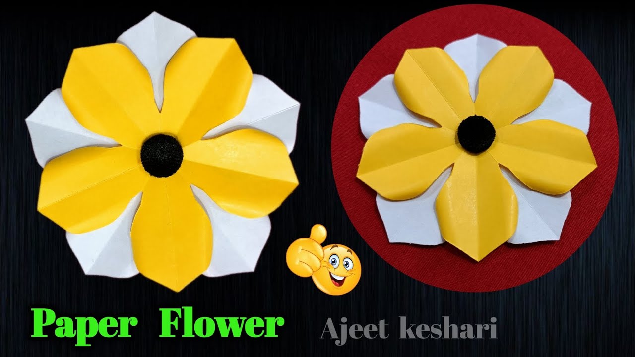 Very Easy Paper Flower Craft | Paper Flower Making Step By Step | DIY ...