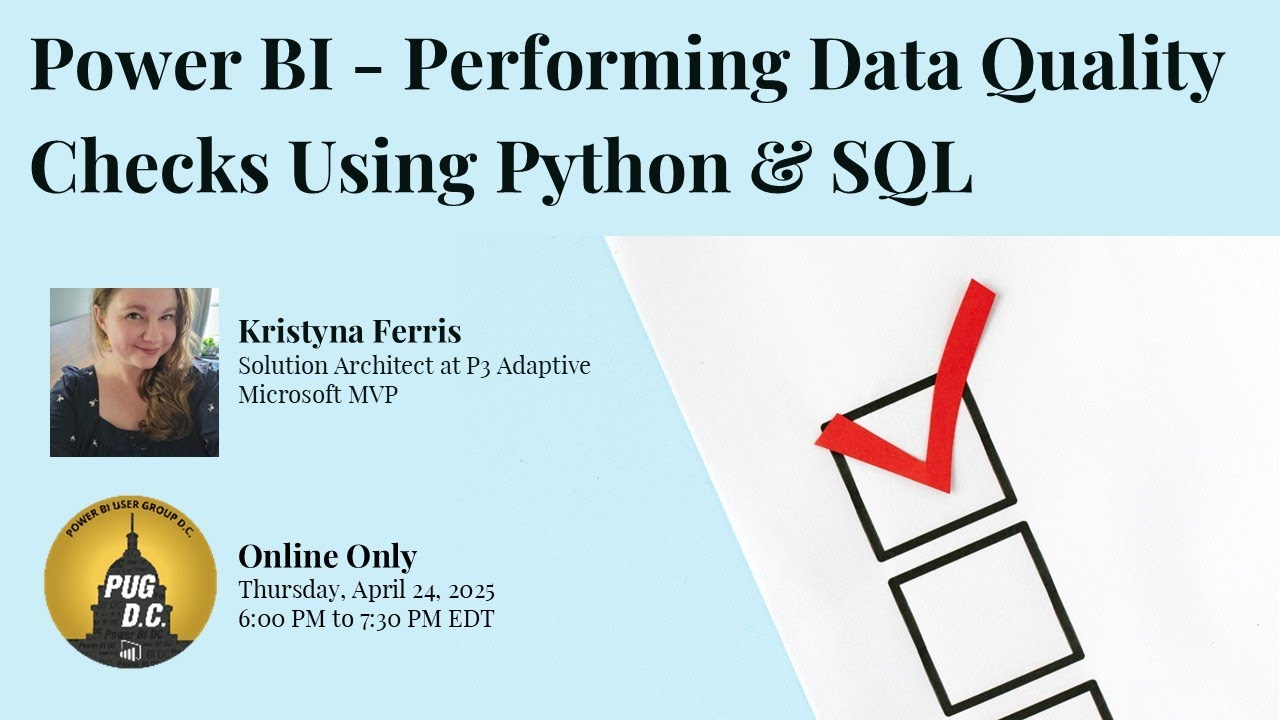 Performing Data Quality Checks Using Python & SQL - Kristyna Ferris ...