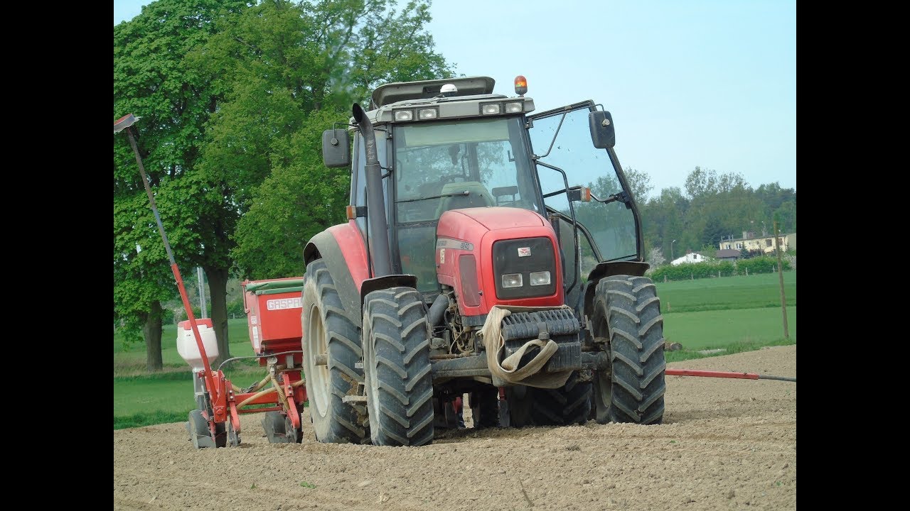 Siew Kukurydzy 2018 Massey Ferguson 8240 & Gaspardo - YouTube