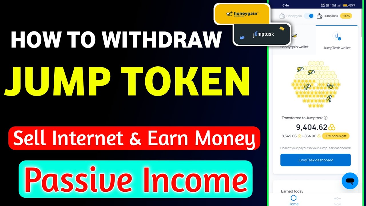 How to withdraw JMPT Token | Honeygain jmpt payout - YouTube