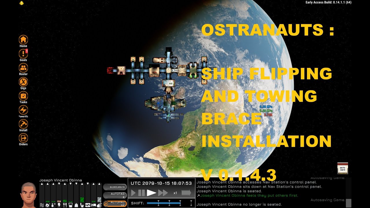 Ostranauts : Ship flipping and towing brace installation. - YouTube