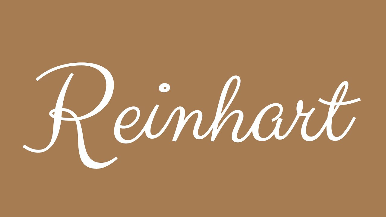 Learn how to Sign the Name Reinhart Stylishly in Cursive Writing - YouTube