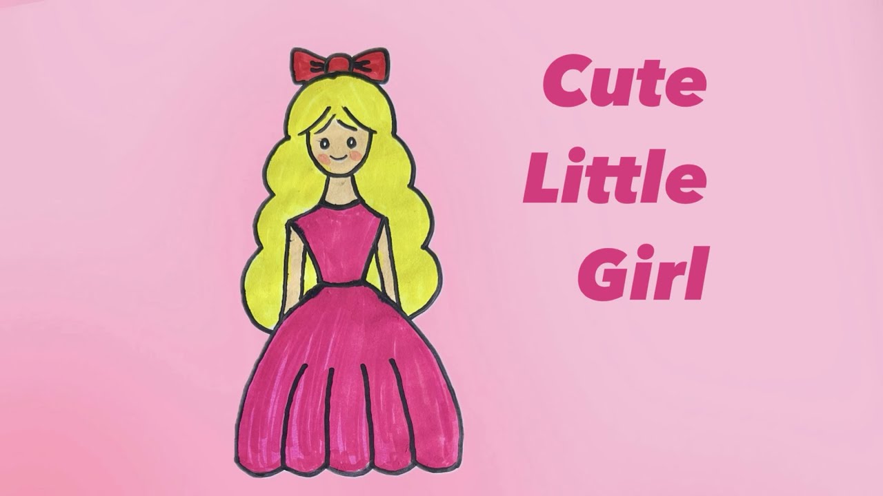 How to Draw Cute Little Girl | Easy Drawing - YouTube
