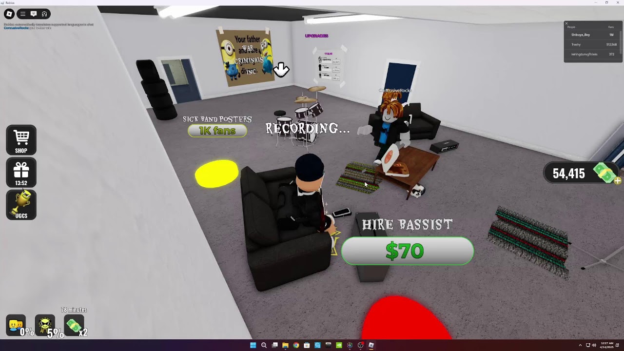 START AN EMO BAND FROM YOUR GARAGE TYCOON Part 5 - Roblox - YouTube