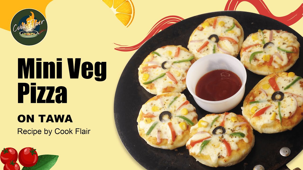 Mini Veg Pizza on Tawa | Without Oven | Vegetable Mini Pizza for Kids ...