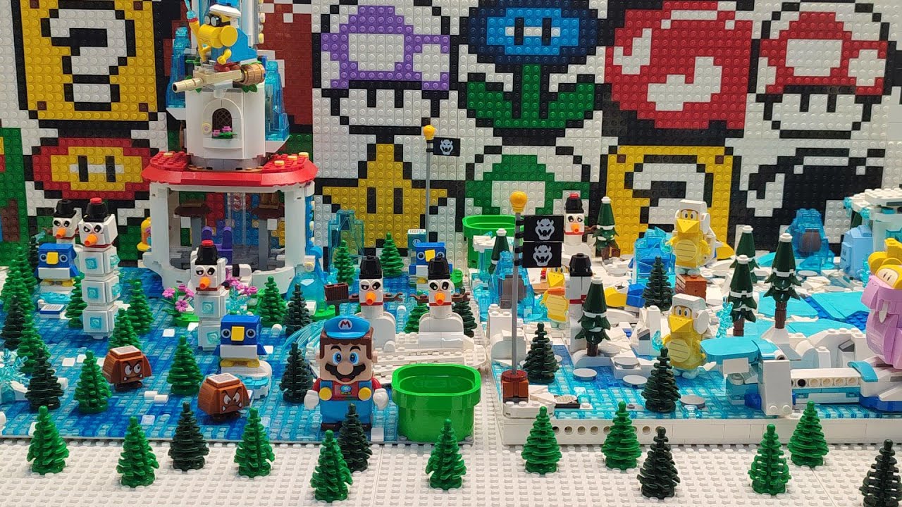 LEGO Mario the biggest snow Level on Youtube (MOC) How to play LEGO ...