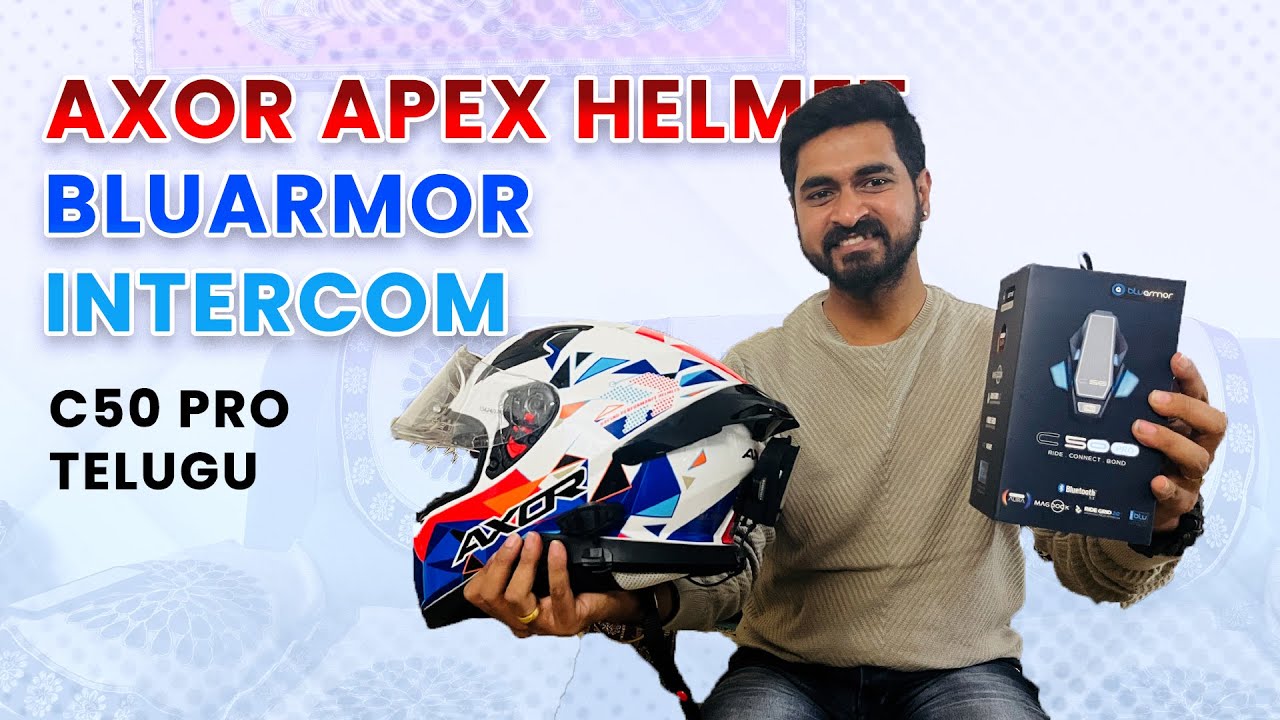 New Axor helmet with bluarmor c50 pro installation telugu @axor ...