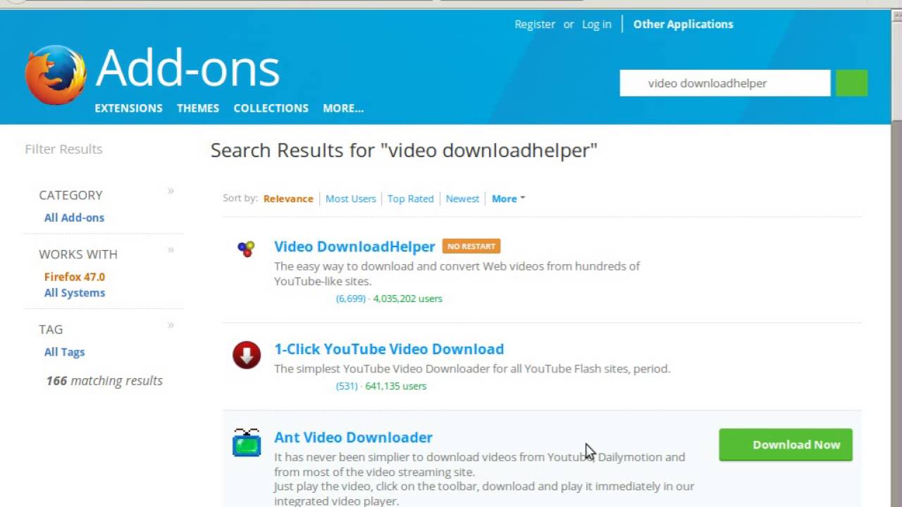 How to install video download helper with WebBrowser - YouTube