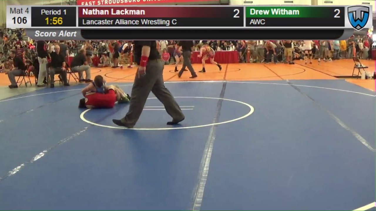 491 Cadet 106 Nathan Lackman Lancaster Alliance Wrestling C vs Drew ...