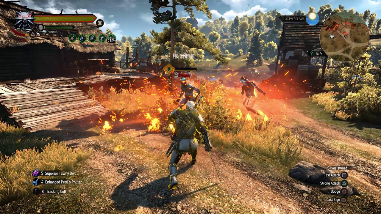 Witcher 3 awesome igni and aard build - YouTube