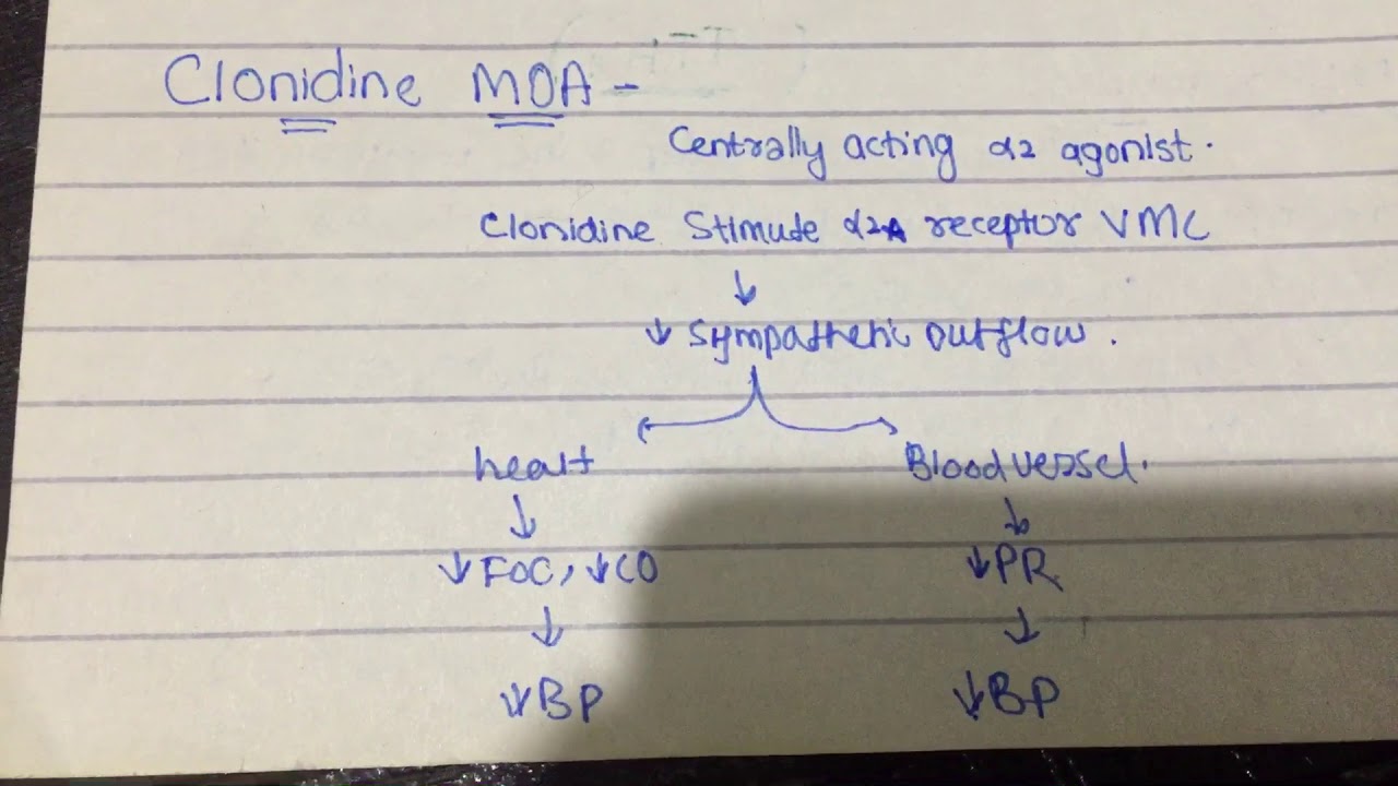 mechanism of action of clonidine and alpha methyl dopa - YouTube