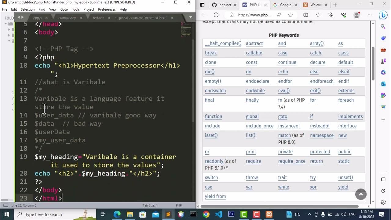 php basic tutorial in hindi - YouTube