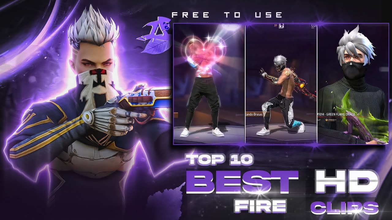TOP 10 ULTRA HD QUALITY CLIPS | NEW TREND 🔥 | FREE FIRE CLIPS PACK 💫 ...