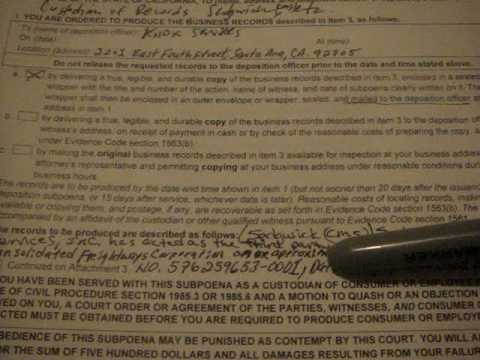 Serving Subpoenas - YouTube