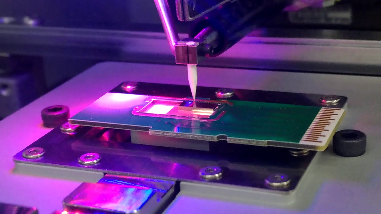 Kaijo FB-910 PCB Wire bonding 2 - YouTube