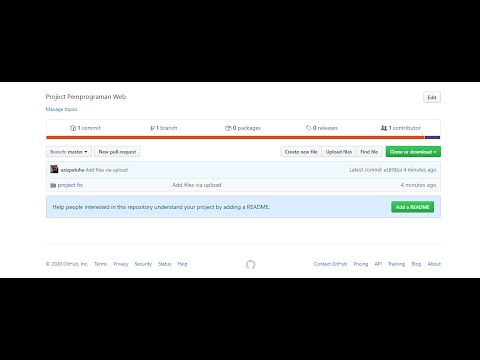 Cara membuat repository GitHub dan upload file berbentuk folder - YouTube
