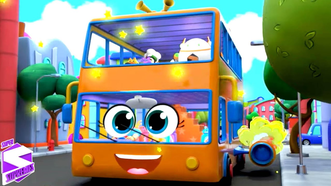 Wheels On The Bus, Fun Ride and Vehicle Rhyme for Kids - YouTube