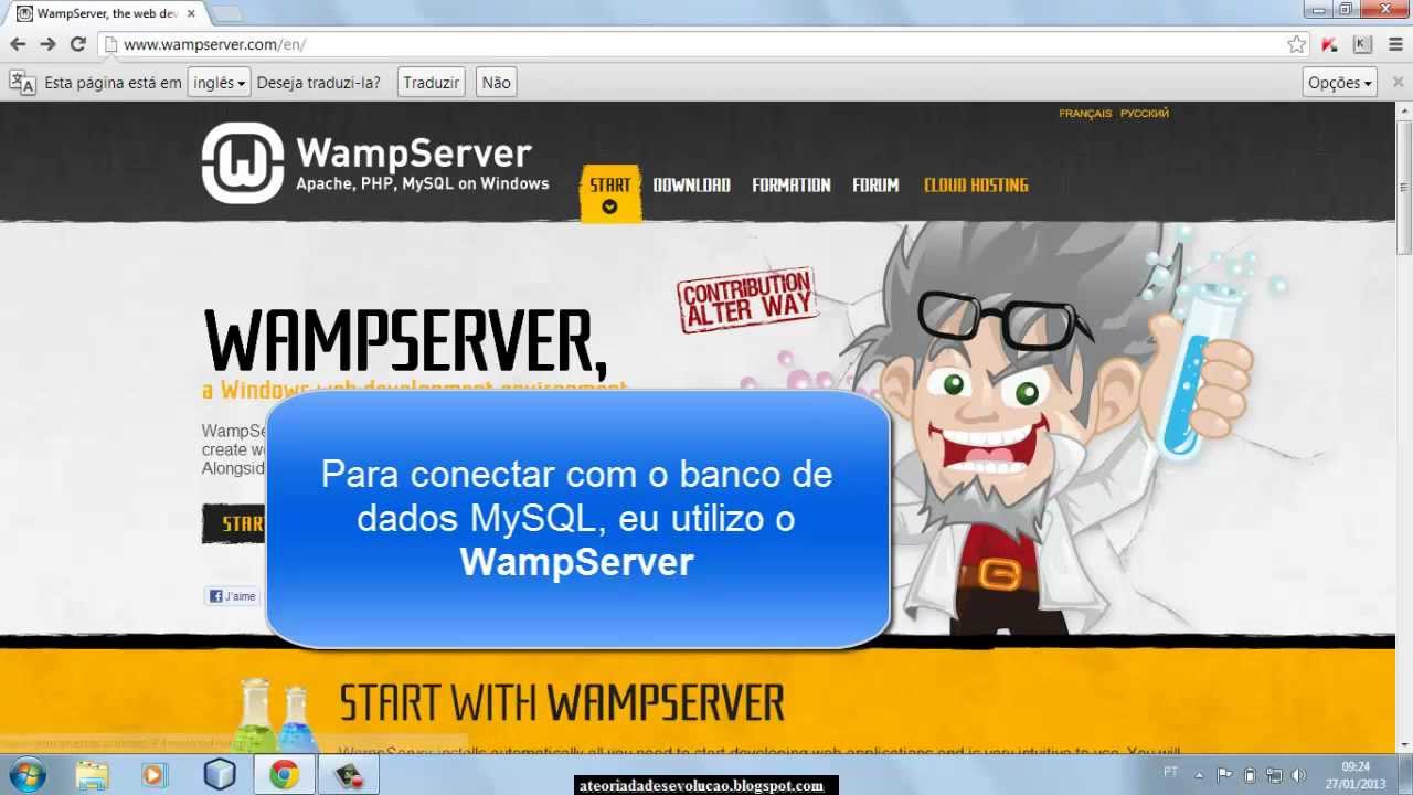 Conectar Banco De Dados Mysql Instalando Wamp Server Youtube