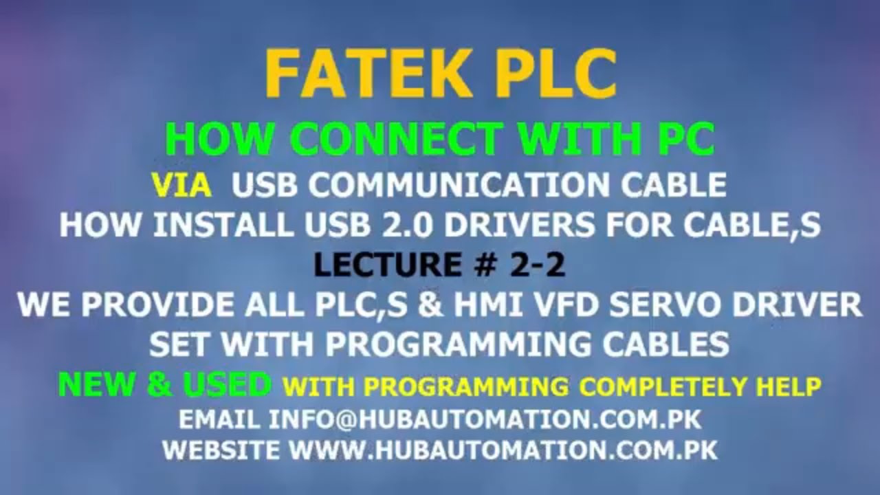FATEK PLC HOW CONNECT WITH PC WINPROLADDER SOFTWARE VIA USB ...