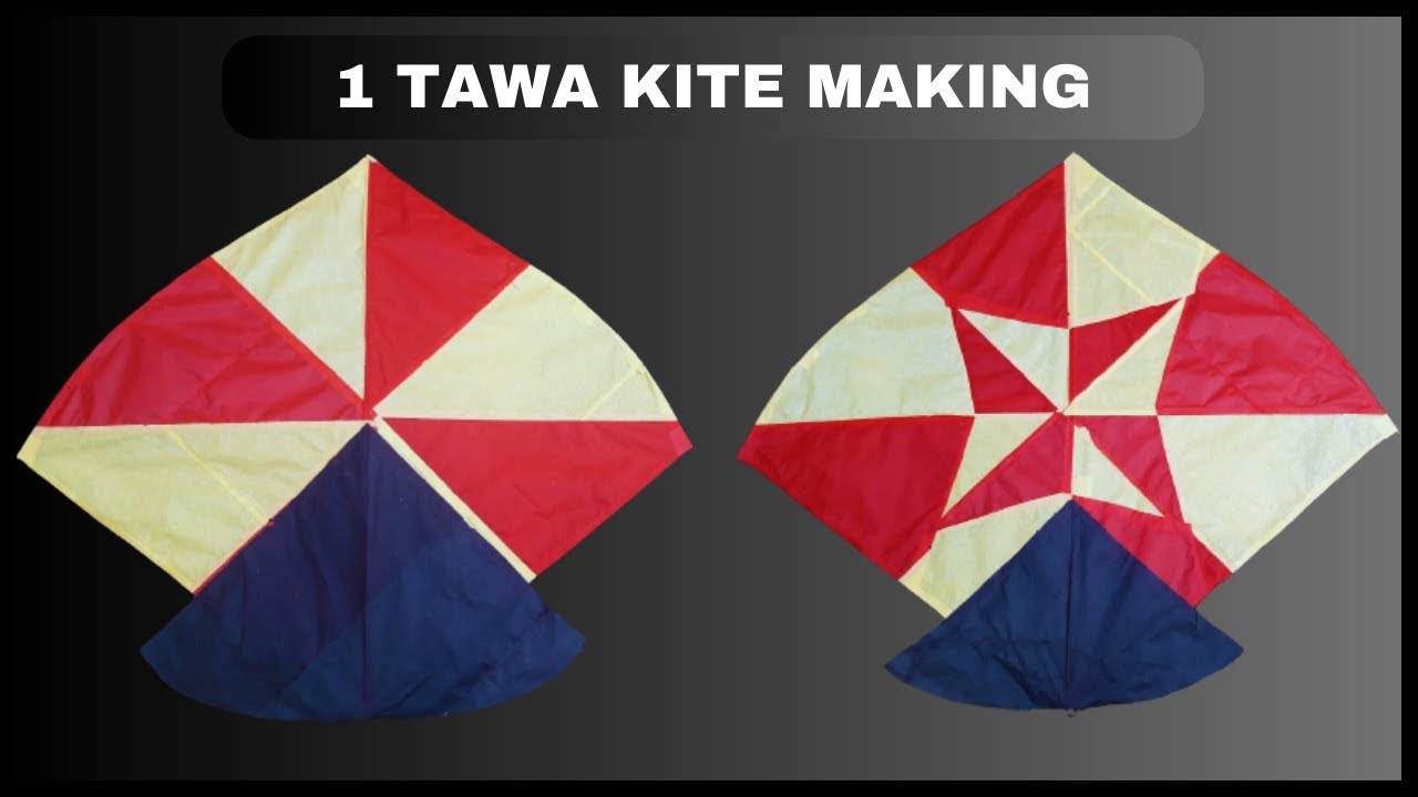 1 TAWA KITE MAKING AT HOME | tawa kite banane ka tarika - YouTube