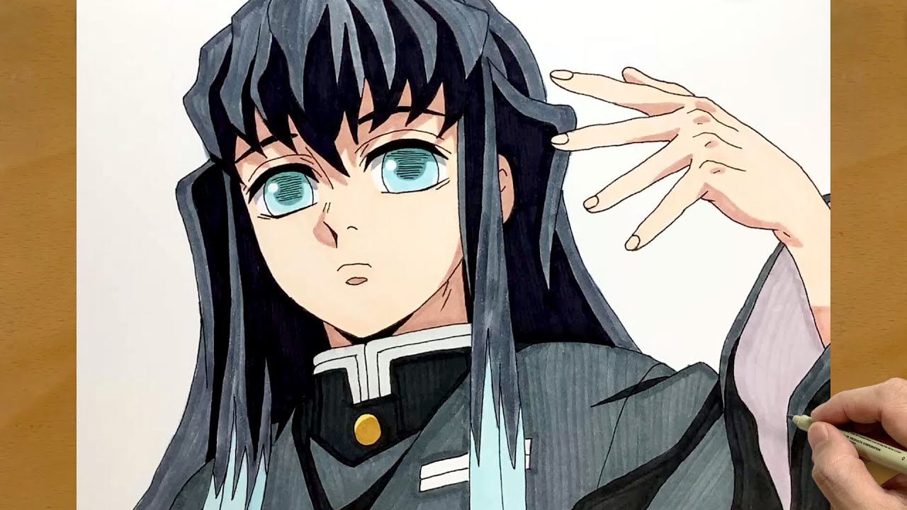 How to Draw Muichiro Tokito from Demon Slayer | Kimetsu no Yaiba | draw ...