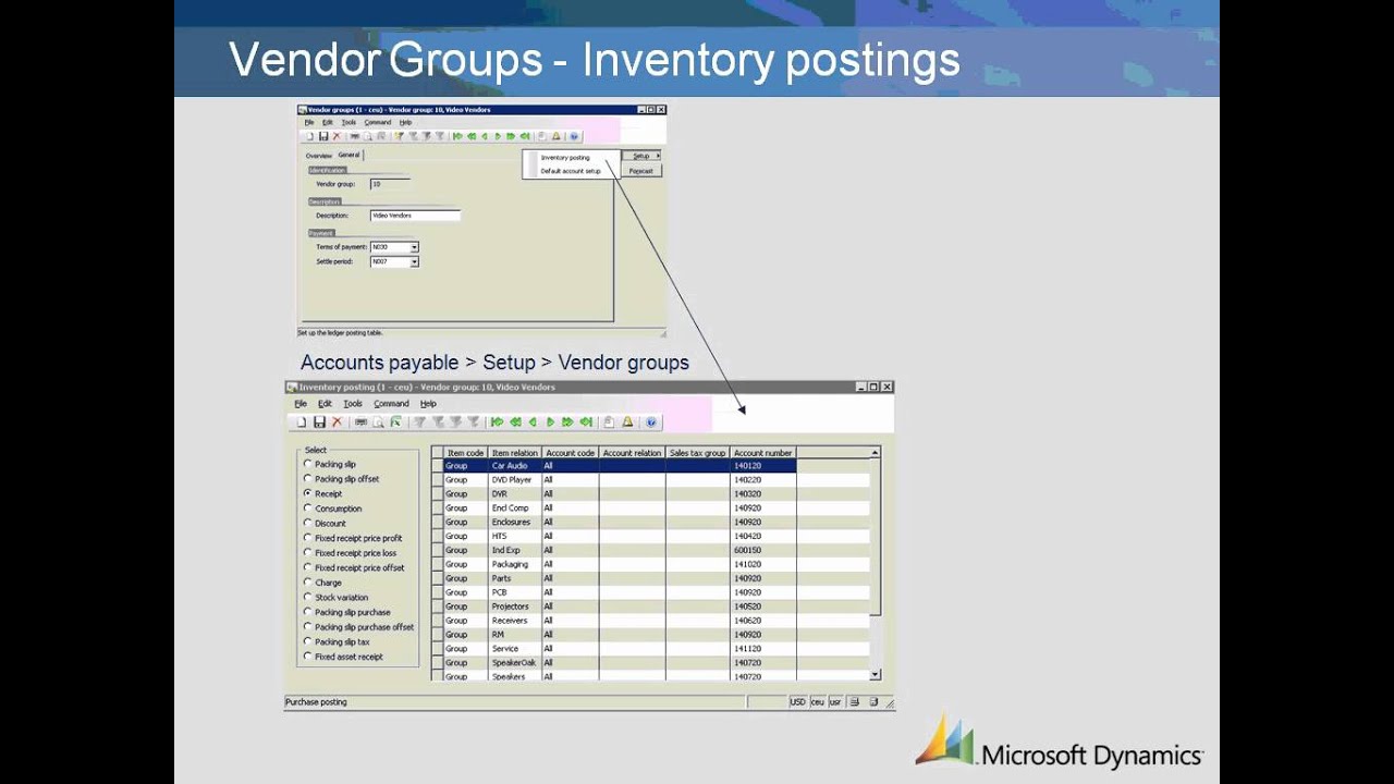 Dynamics AX 2009 Vendor Setup - YouTube