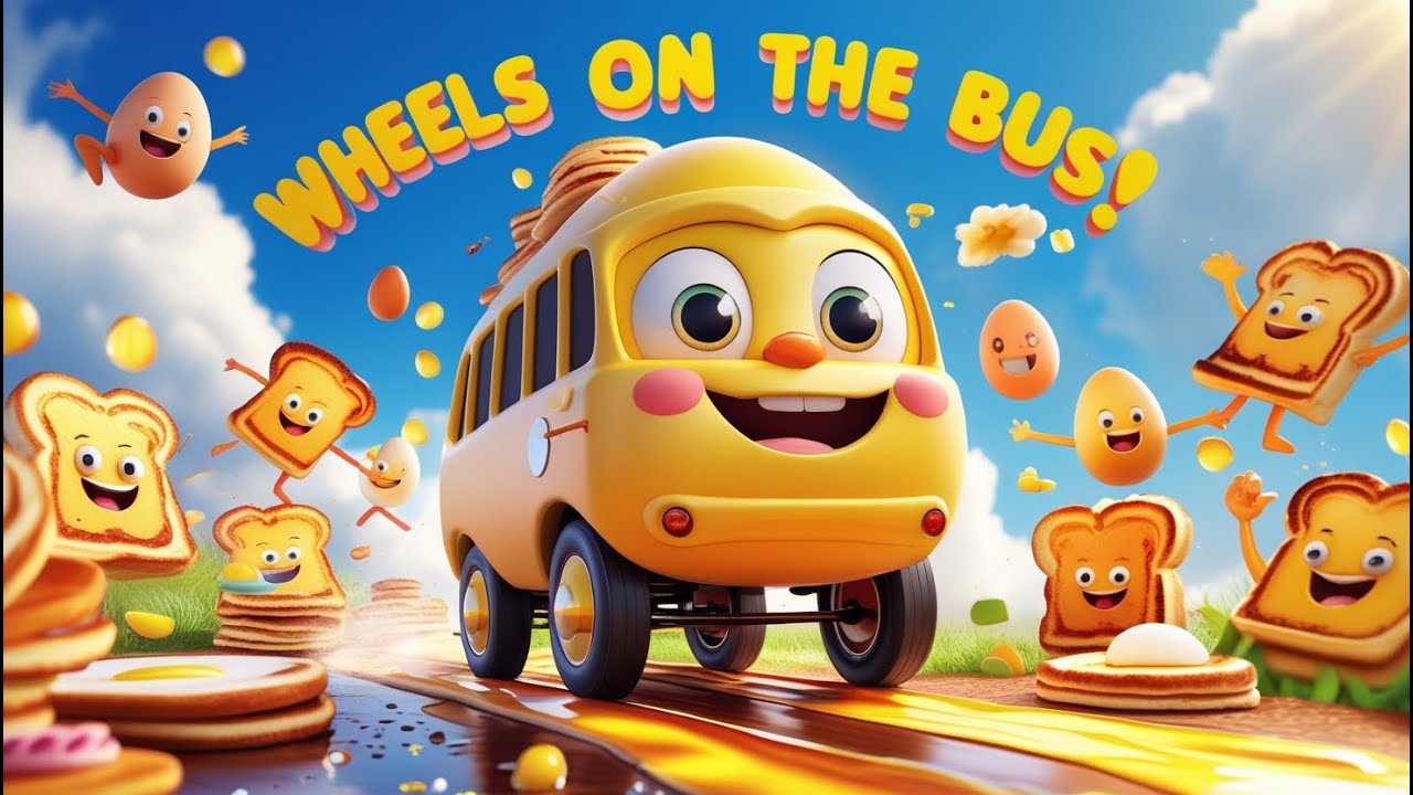The Wheels on the Egg Bus | Fun Breakfast Adventure Song for Kids ...