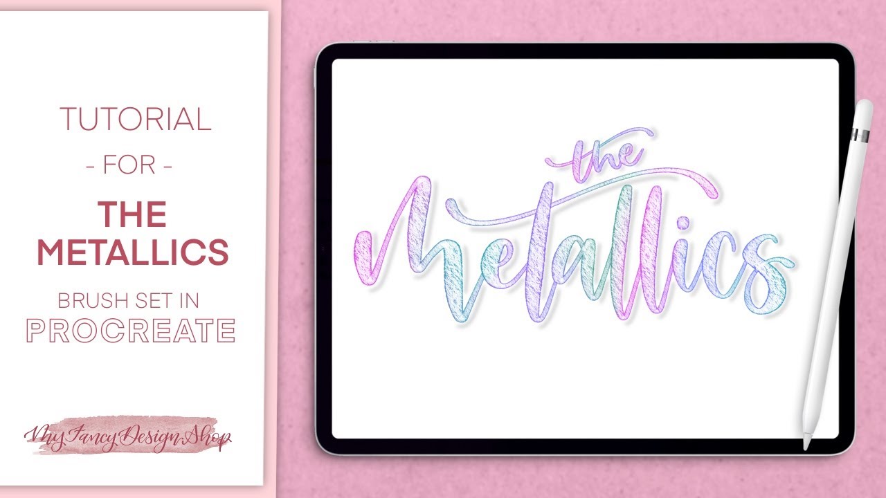How to Create Metallic Lettering in Procreate - YouTube