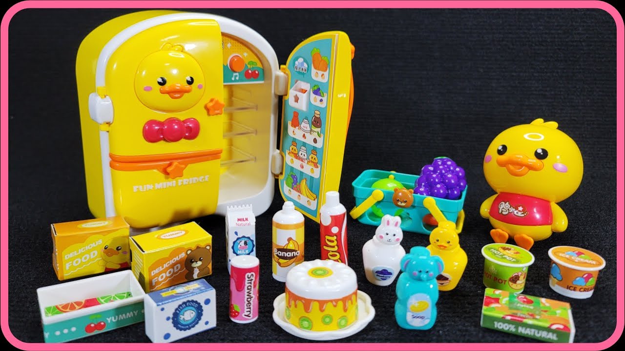 7 Minutes Satisfying with Unboxing Yellow Duckie Fridge set ASMR ( No ...