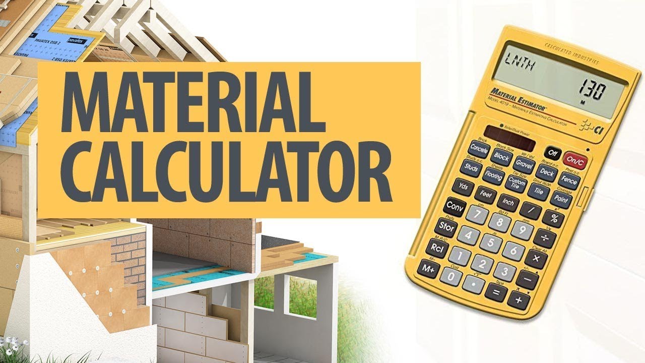 Best material calculator | You need this - YouTube