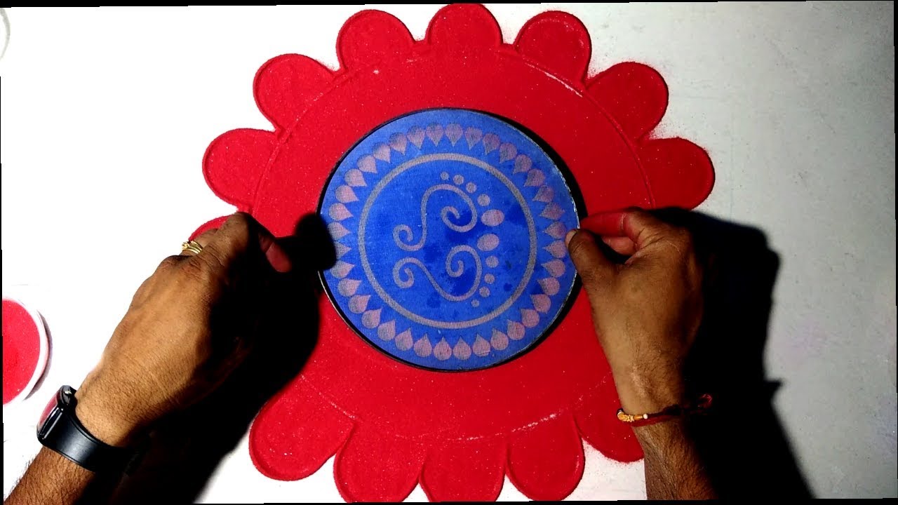 Navratri special rangoli design. Simple and beautiful maa durga face ...