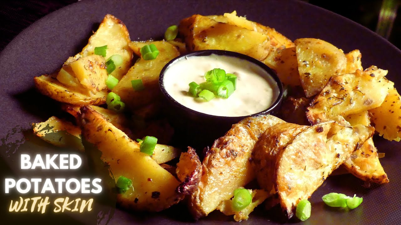 Baked Potato Wedges with Skin 🥔 - Incredibly Fast and Easy Recipe ...