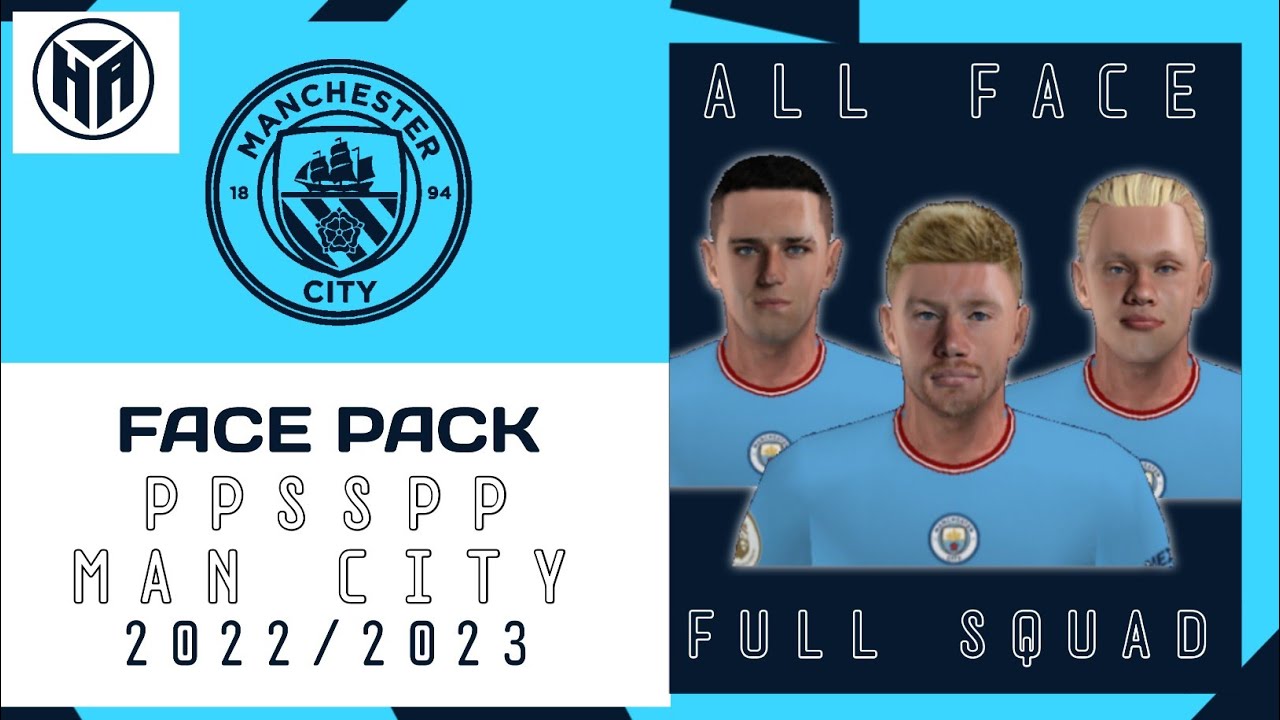 [SHARE] Face Pack Man City Full Squad | by AR14N | PPSSPP GAME - YouTube