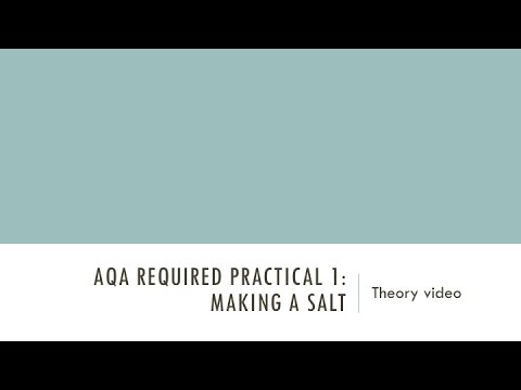 Making salts - theory: GCSE Chemistry Required Practical 1 - YouTube