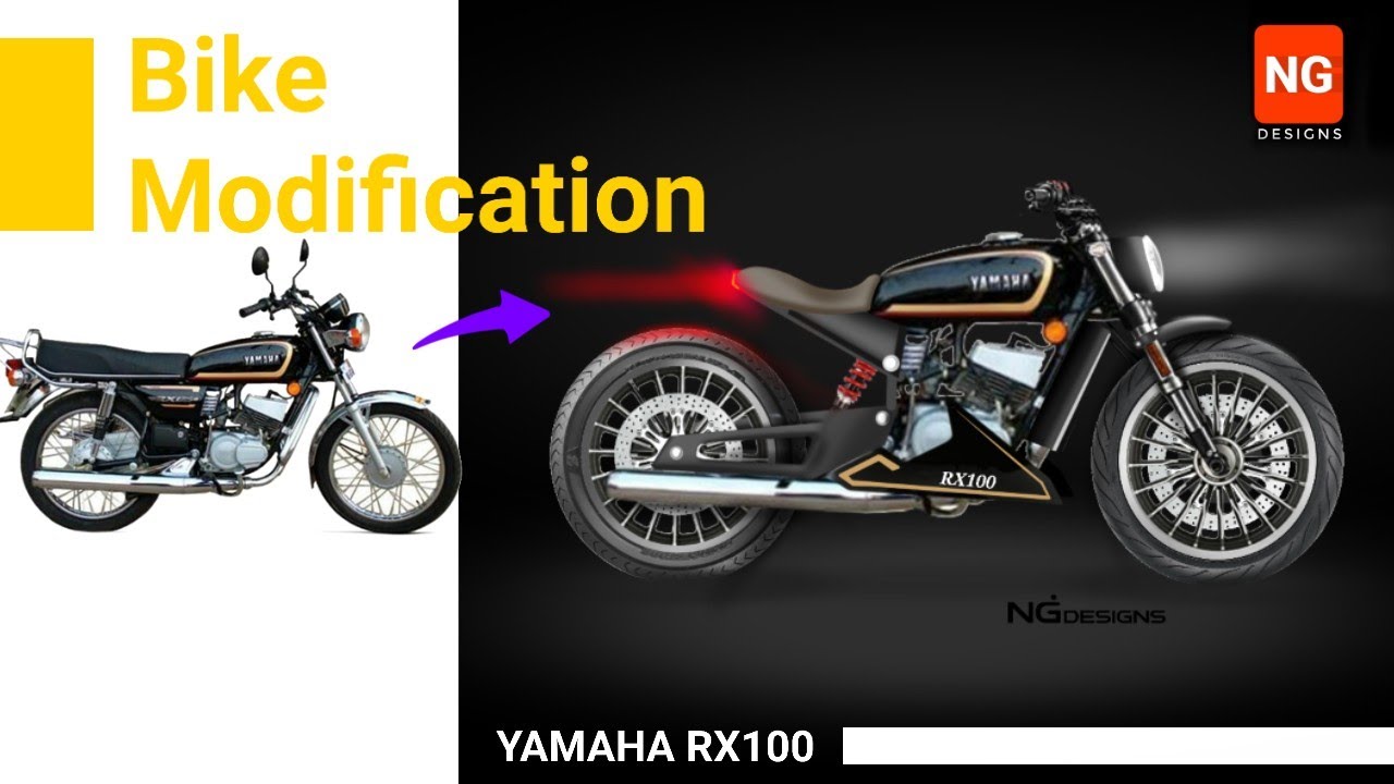 Yamaha rx 100 modification || by NG DESIGNS - YouTube