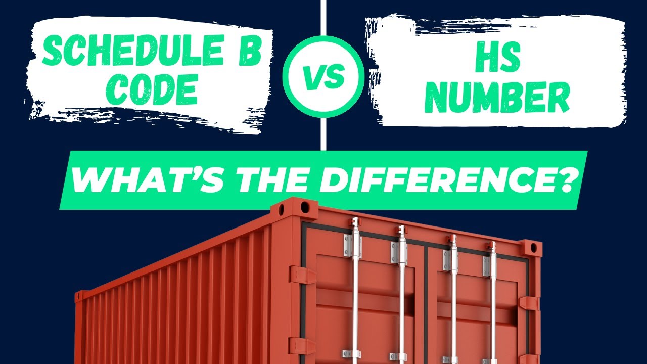 What's the Difference between a Schedule B Code and an HS Number? - YouTube
