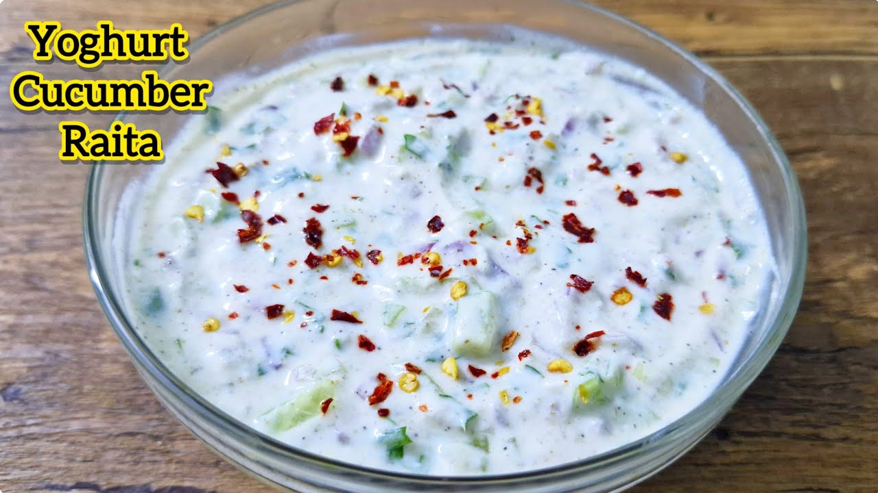 Yoghurt Cucumber Raita | Yoghurt Raita | Raita For Biryani | Raita ...