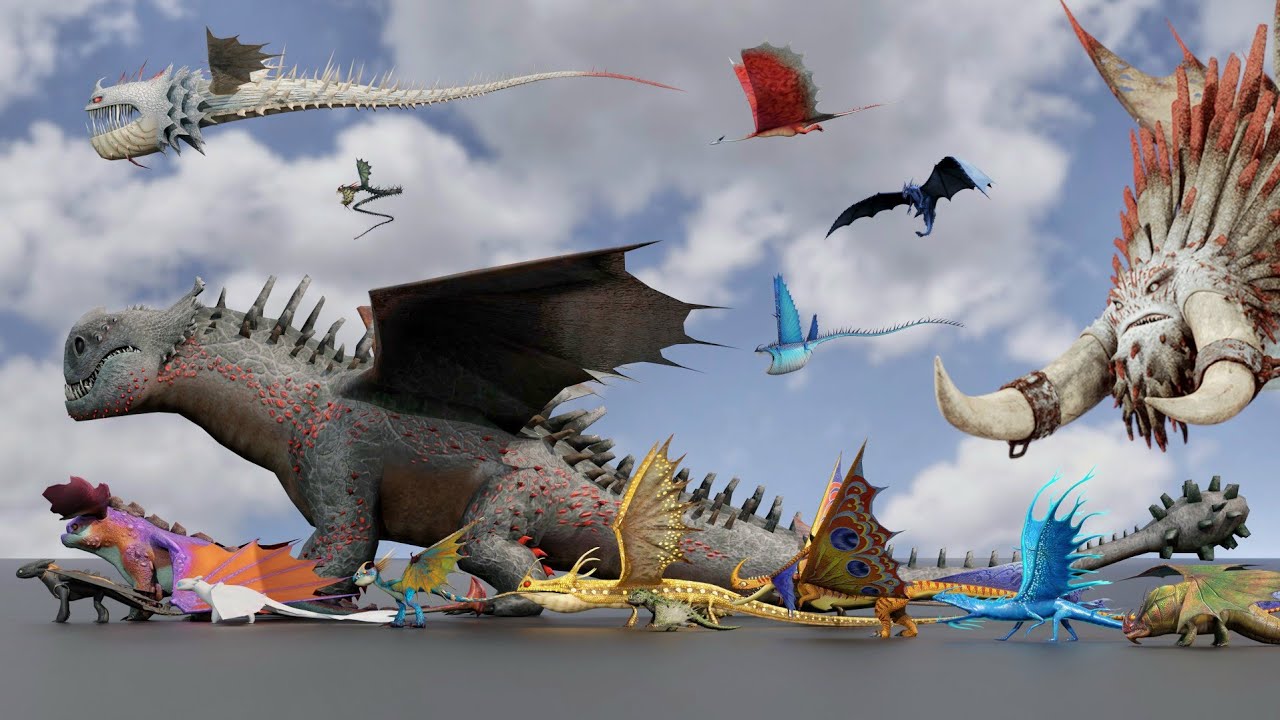 How to Train Your Dragon Size Comparison 3D | Dragon Size in ...