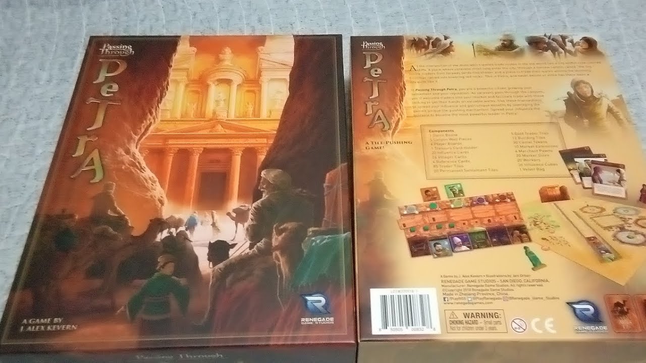 unboxing Passing Through Petra Board game - YouTube